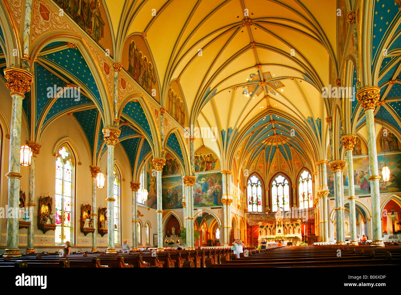 Interior of the Cathedral of St. John the Baptist, Catholic, Savannah ...