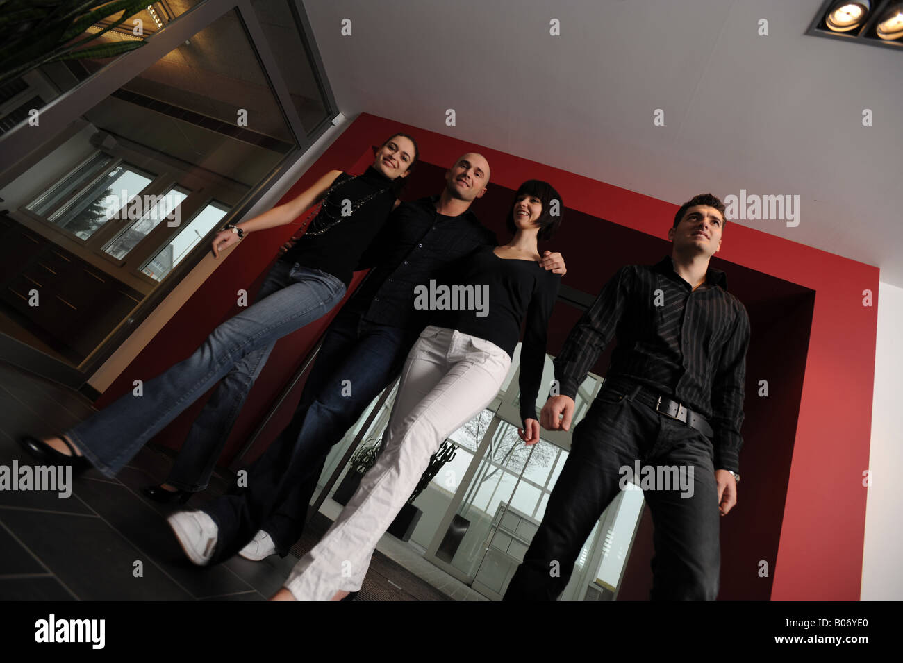 Group of 4 people Stock Photo - Alamy