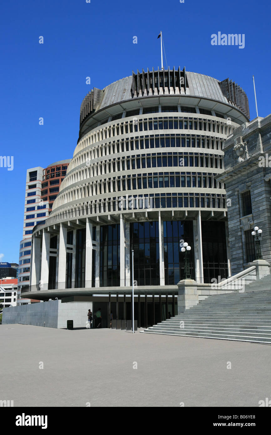 Thebeehive parliament buildings the capital Wellington North Island New ...