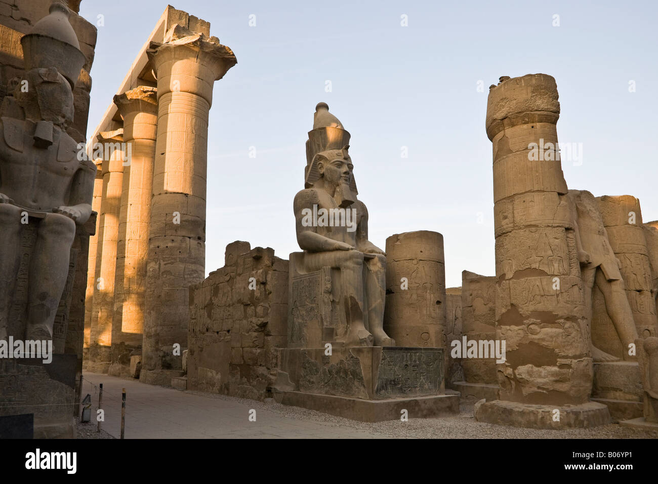 Ramesses II and columns, Luxor Temple, Luxor, Egypt, North Africa Stock ...