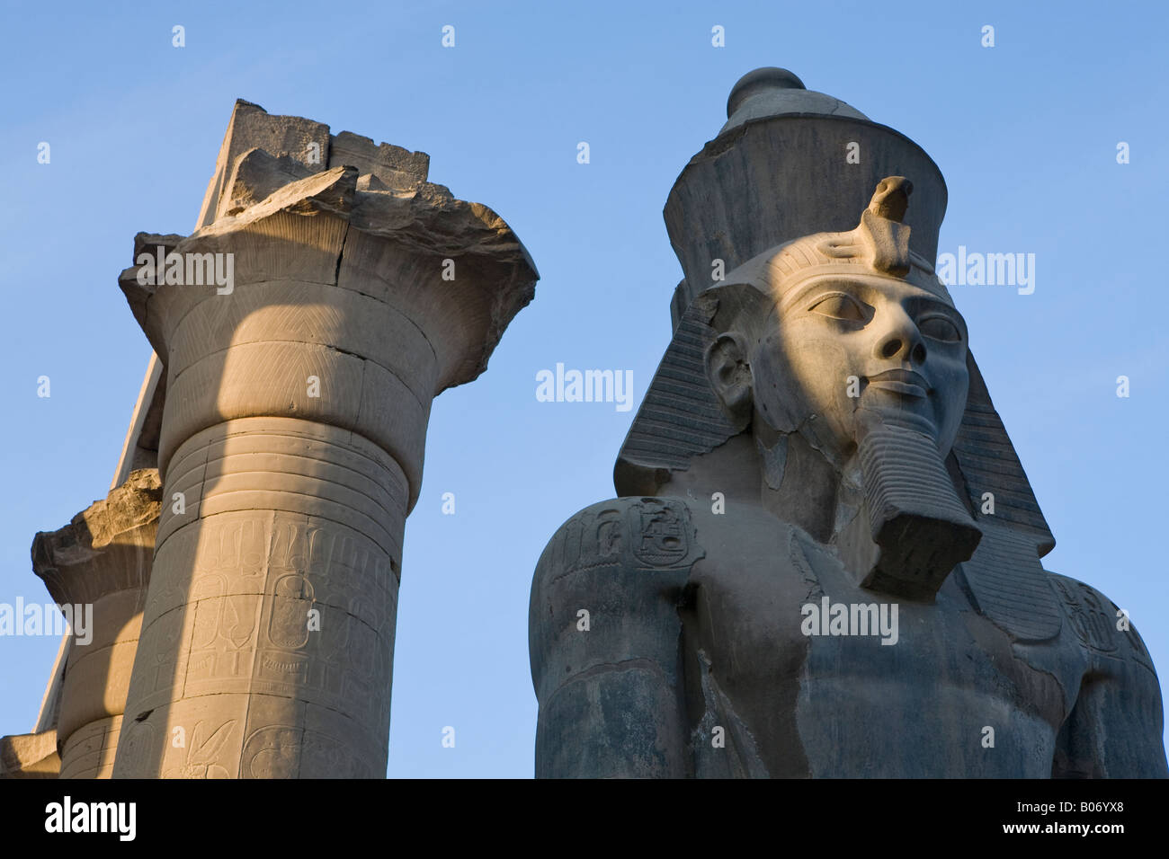 Ramesses II and columns, Luxor Temple, Luxor, Egypt, North Africa Stock ...