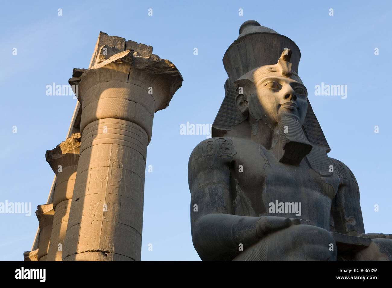 Ramesses II and columns, Luxor Temple, Luxor, Egypt, North Africa Stock ...
