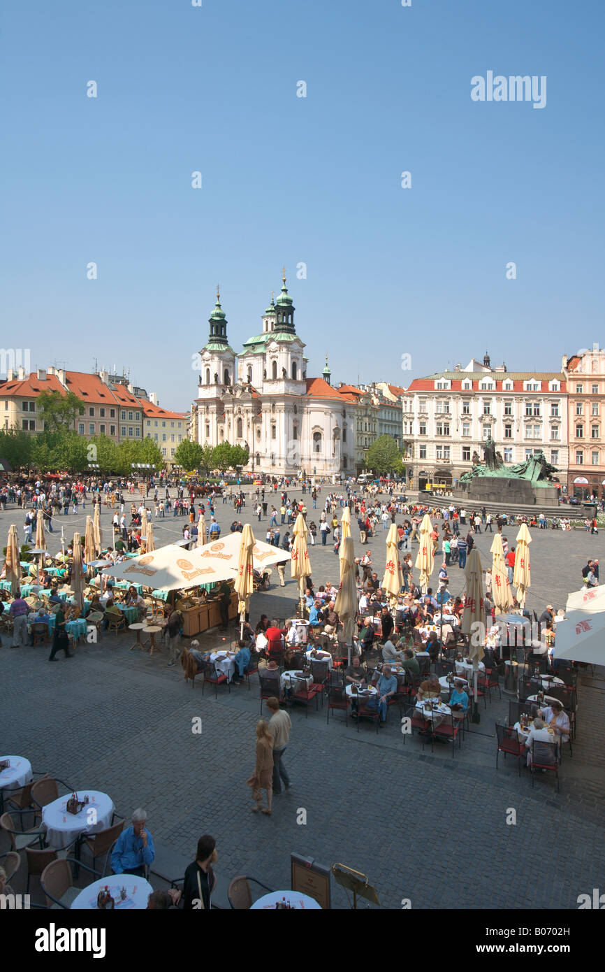 Prague cafe old town square cafe prague cafes outside hi-res stock ...