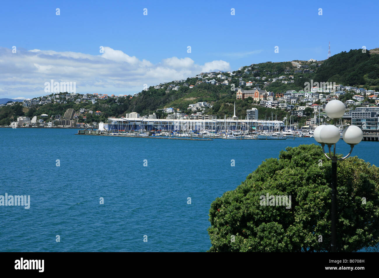 The harbourfront Lambton harbour Wellington North Island New Zealand ...