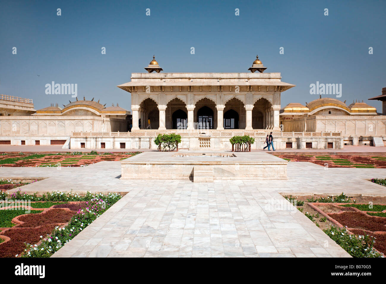 Agra: Red Fort: The Khas Mahal and Anguri Bagh Stock Photo - Alamy