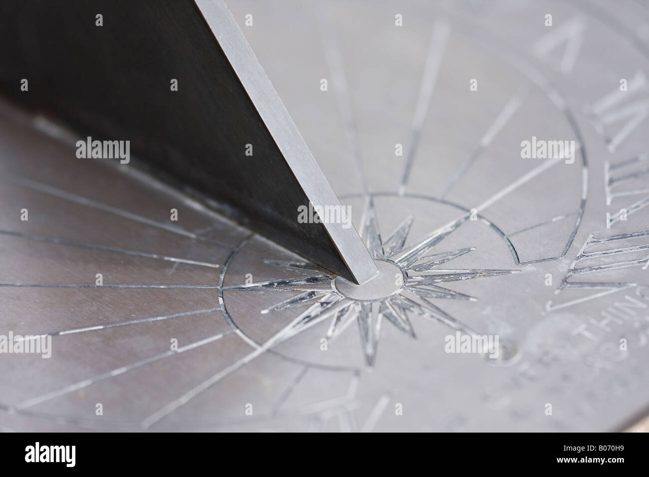A close up of a beautiful Sundial made from slate Stock Photo - Alamy