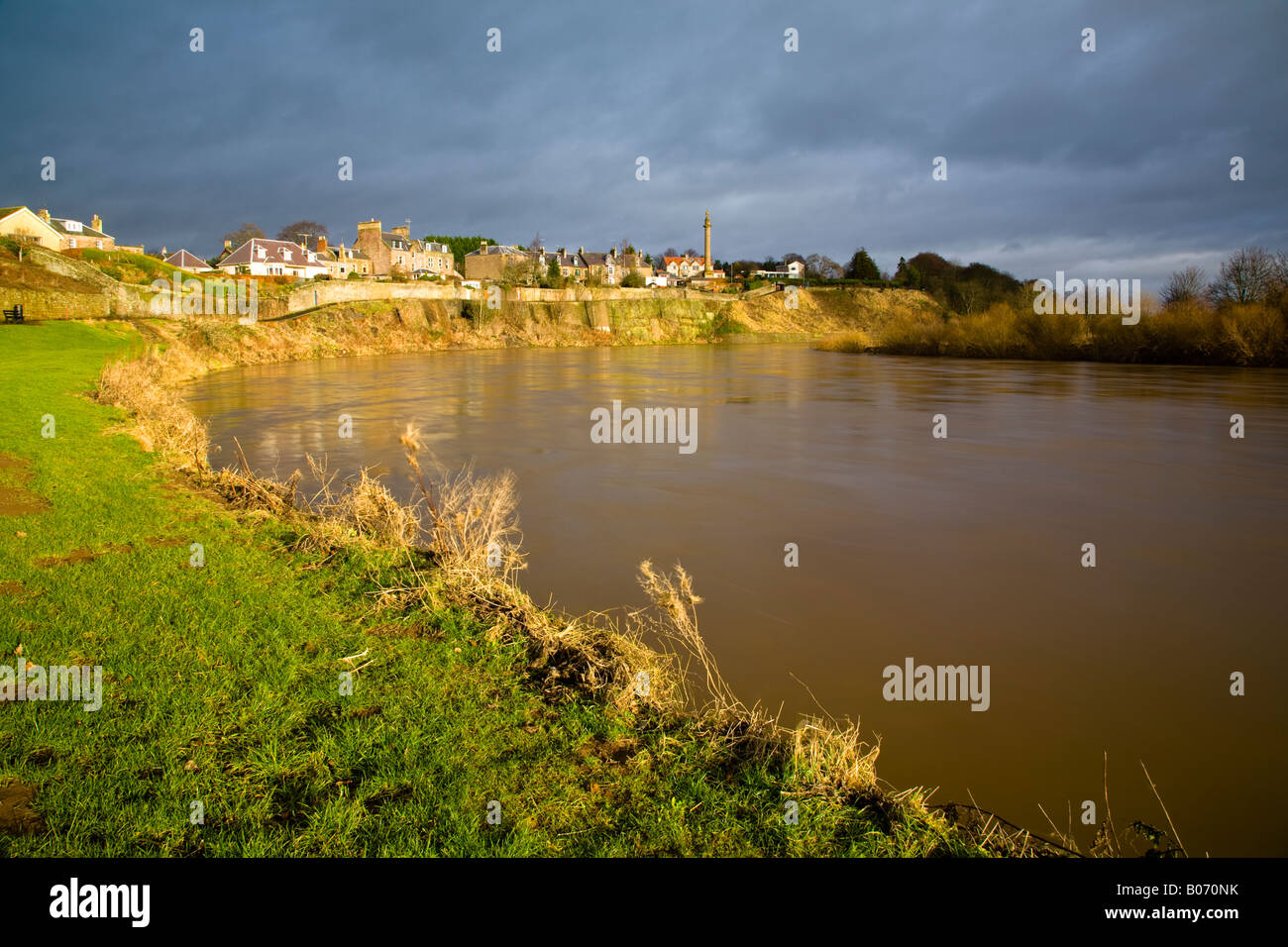 Scotland Scottish Borders Coldstream The River Tweed dominates the ...