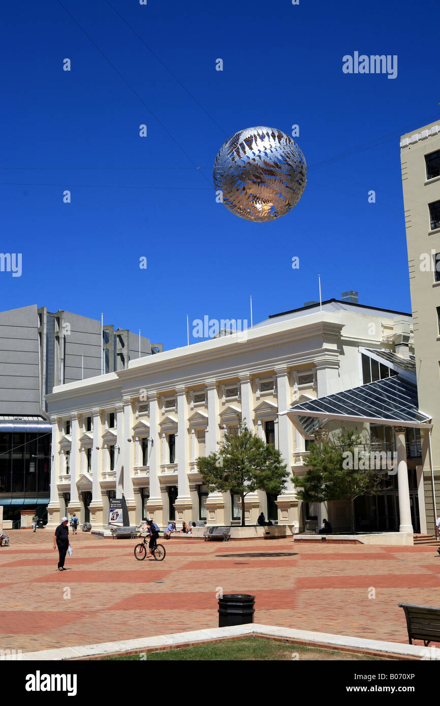 Neil Dawson's Fern sculpture suspended in Civic square Lambton ...