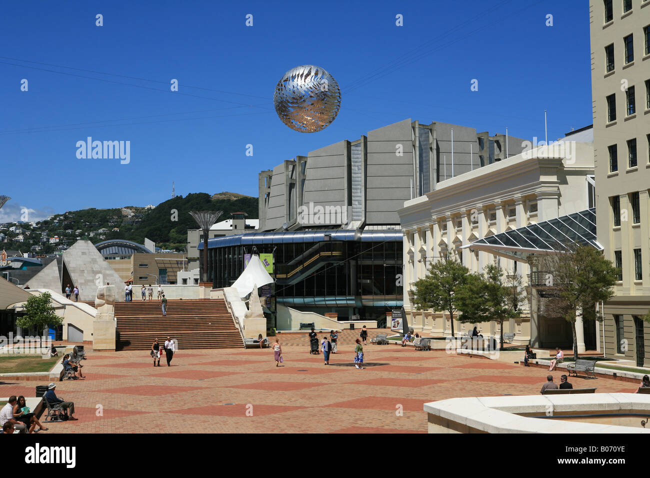 Neil Dawson's Fern sculpture suspended in Civic square Lambton ...