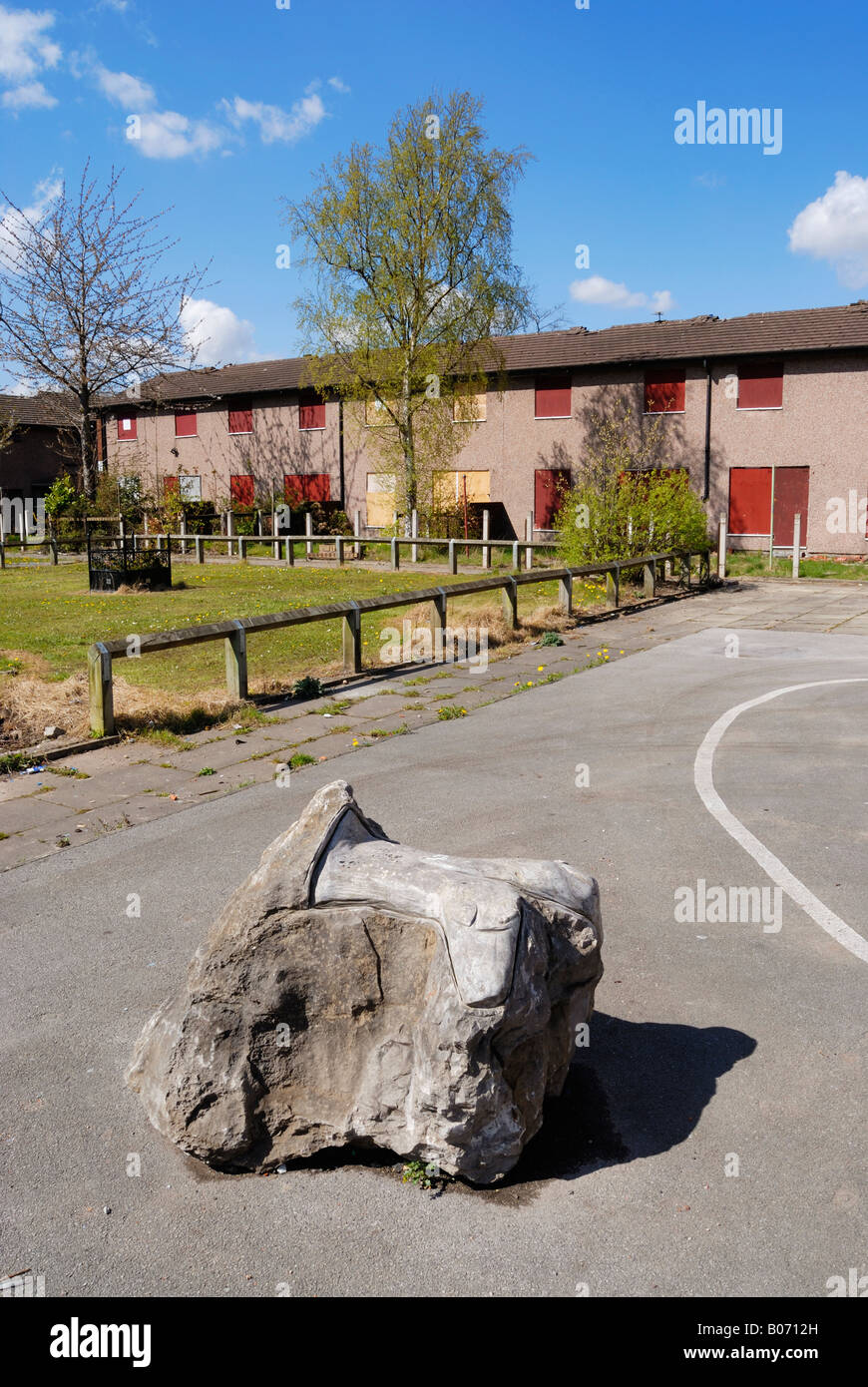 Socially deprived Beswick Estate in Beswick, East Manchester UK ...