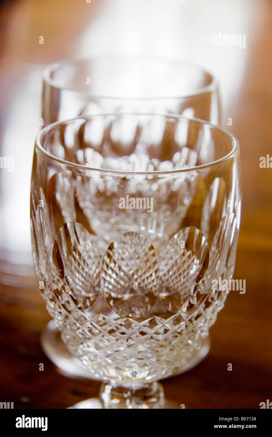 Crystal cut glass goblet Stock Photo - Alamy