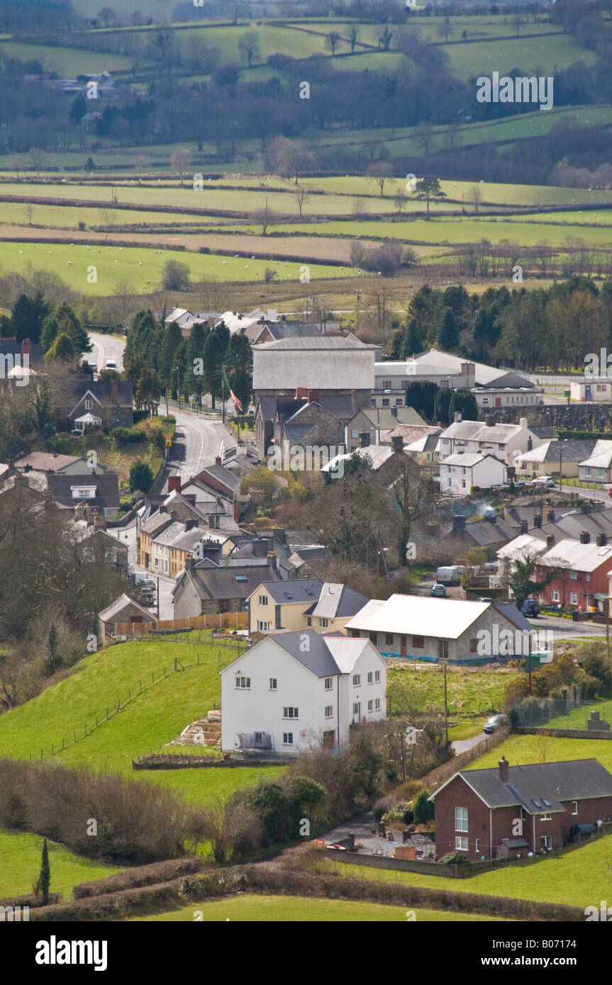General view of Tregaron village Ceredigion west wales UK Stock Photo ...