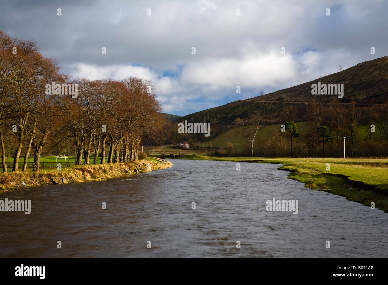 Scotland Scottish Borders Tweed Valley The River Tweed near the small ...