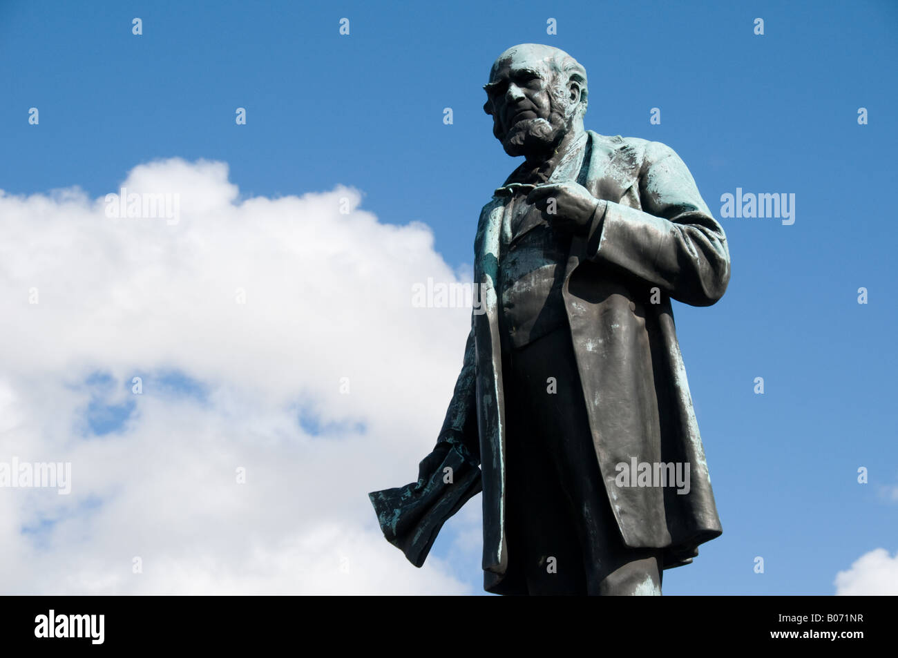 Bronze Statue of Henry Richard non conformist minister and member of parliament Tregaron Wales ...
