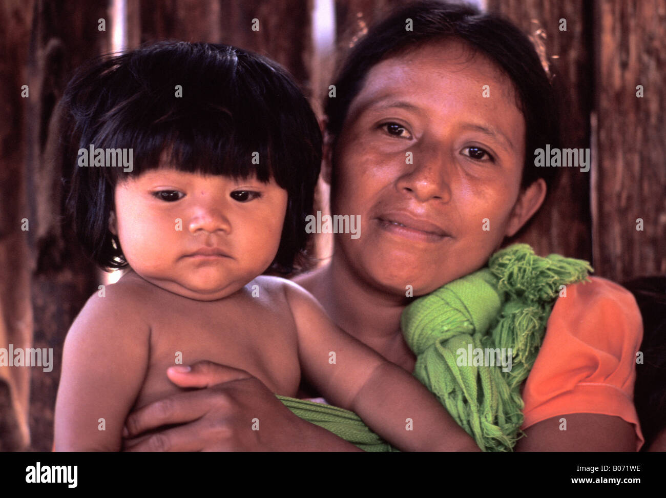 Mayan mother and baby daughter in Mexico Stock Photo - Alamy