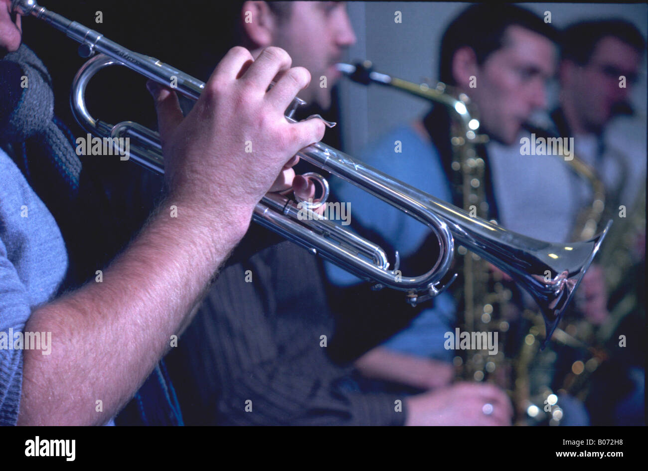 Hands and trumpet hi-res stock photography and images - Alamy
