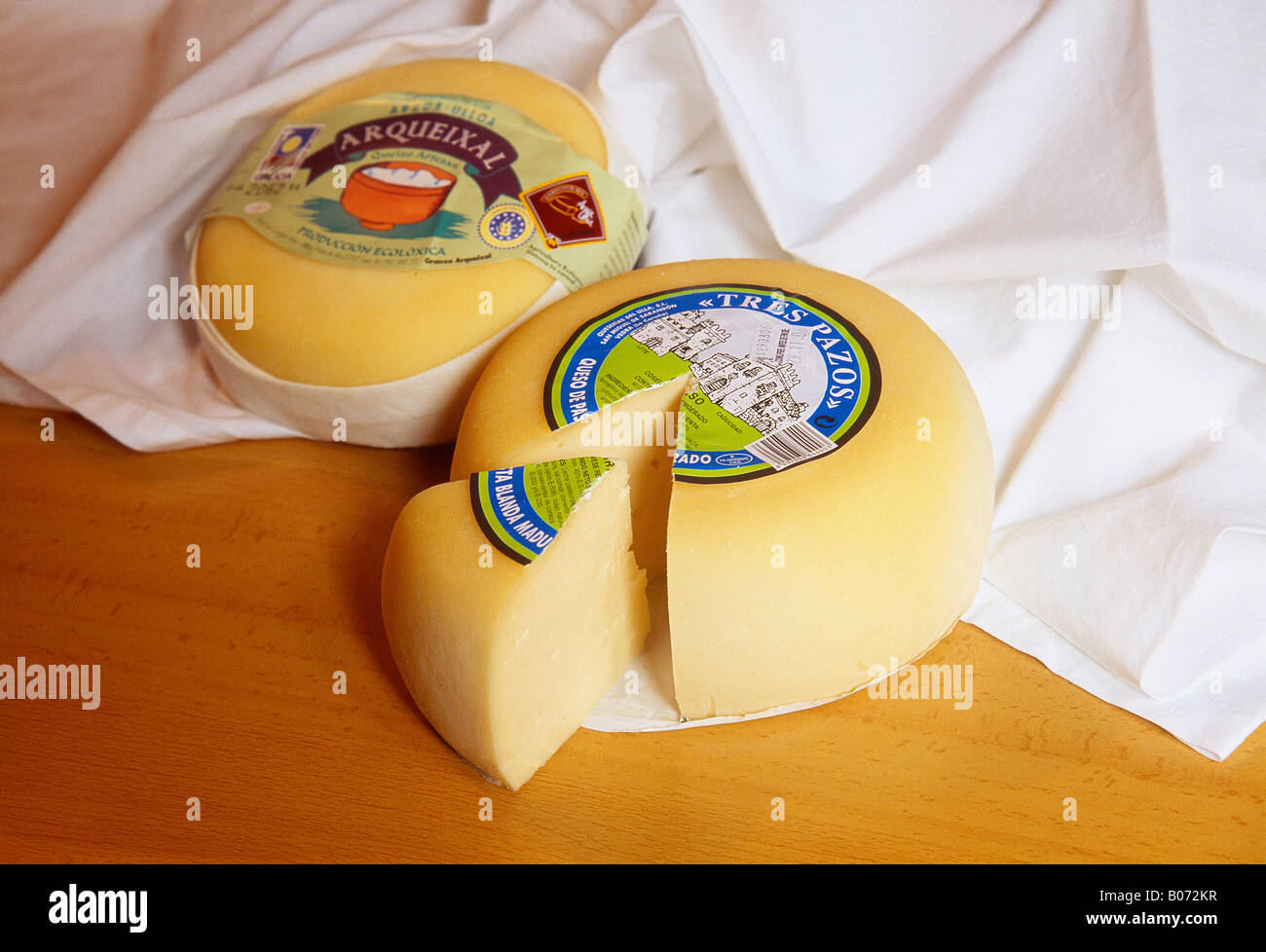 Typical Galician product: cheese from Ulloa area. La Coruña province ...