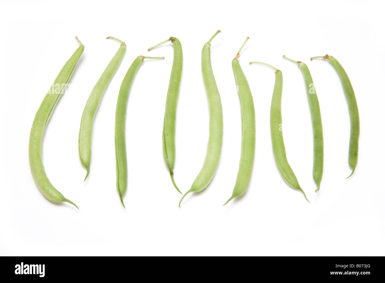 Green beans isolated on a white studio background Stock Photo - Alamy