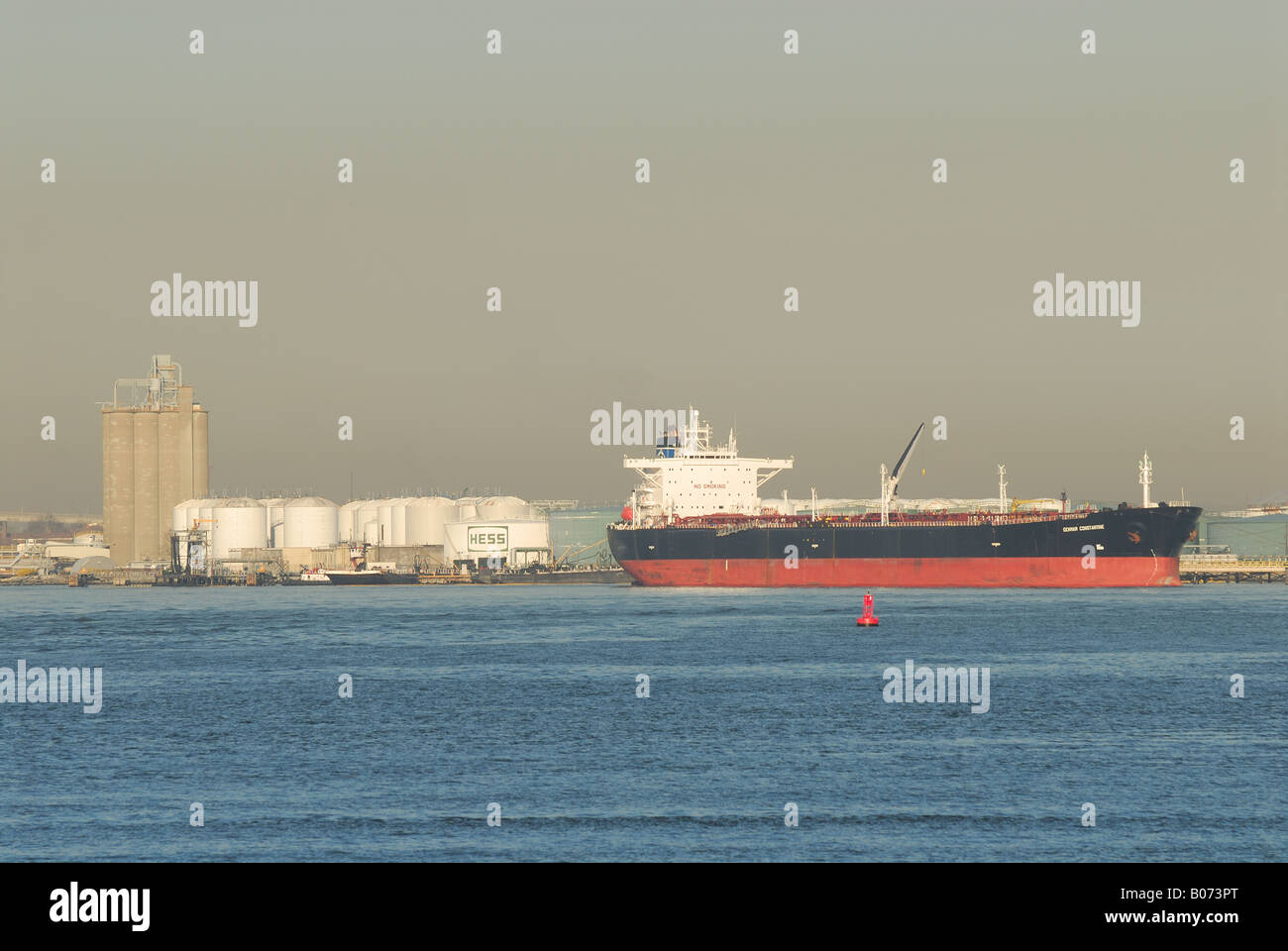 Tanker in the harbor Stock Photo - Alamy