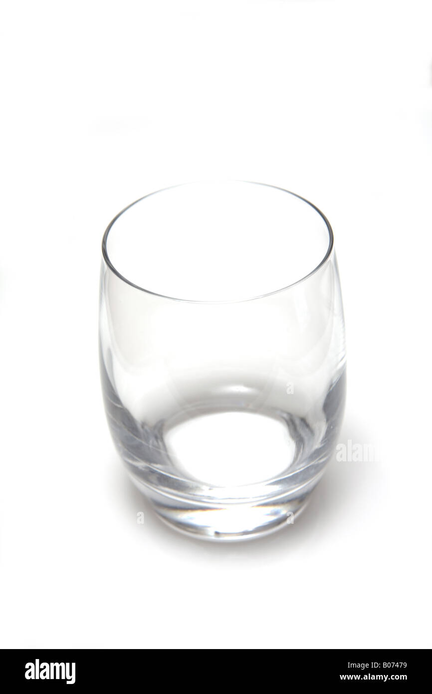 Empty glass isolated on a white studio background Stock Photo - Alamy