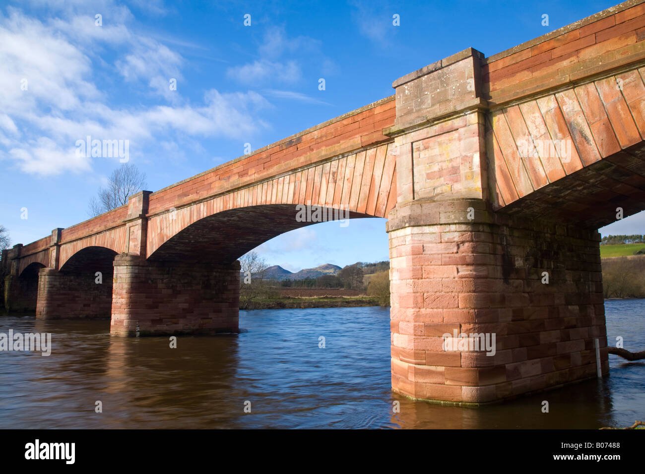 Scotland Scottish Borders St Boswells The impressive Mertoun Bridge ...