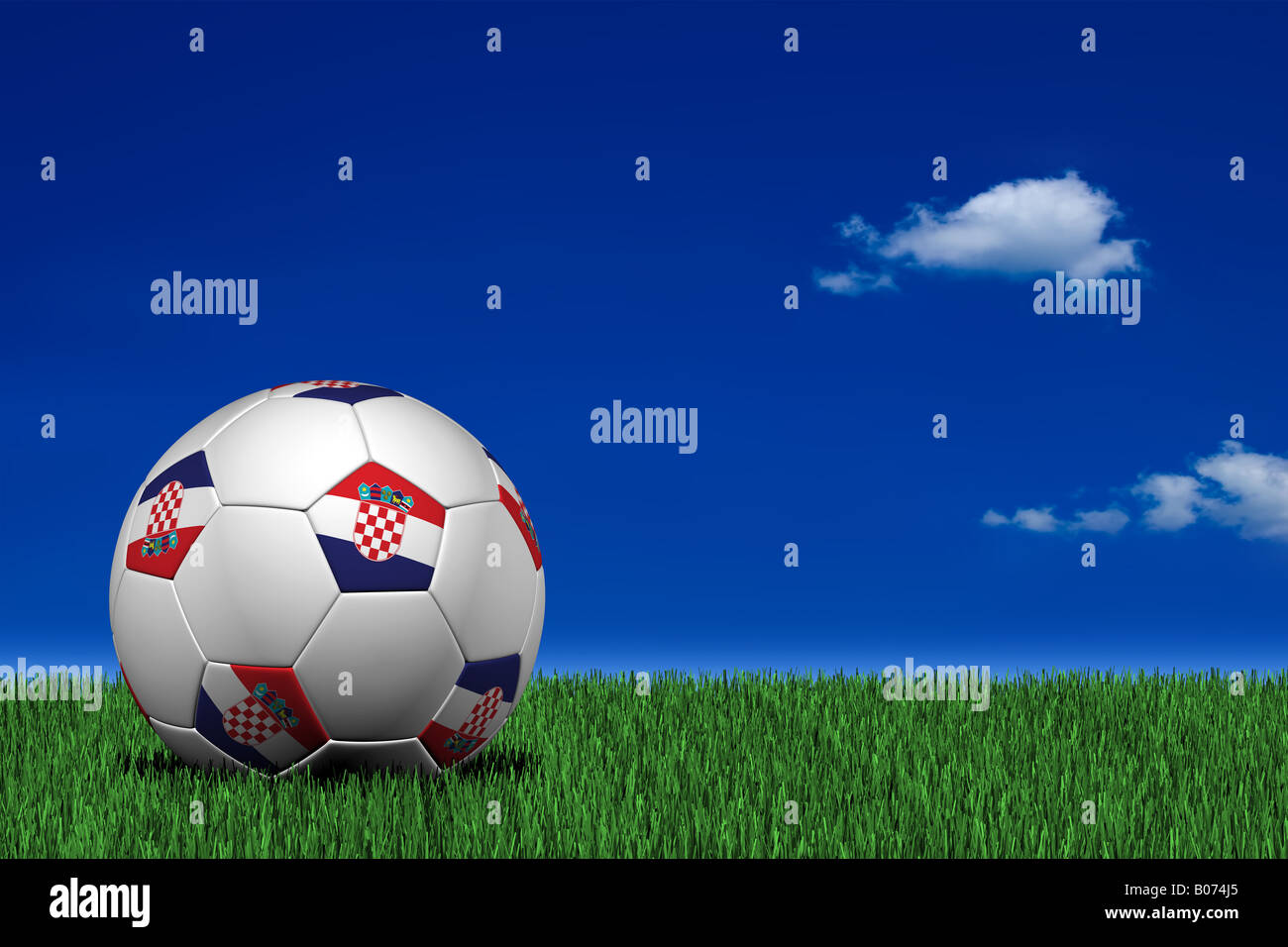 Croatian soccer ball laying on the grass Stock Photo - Alamy