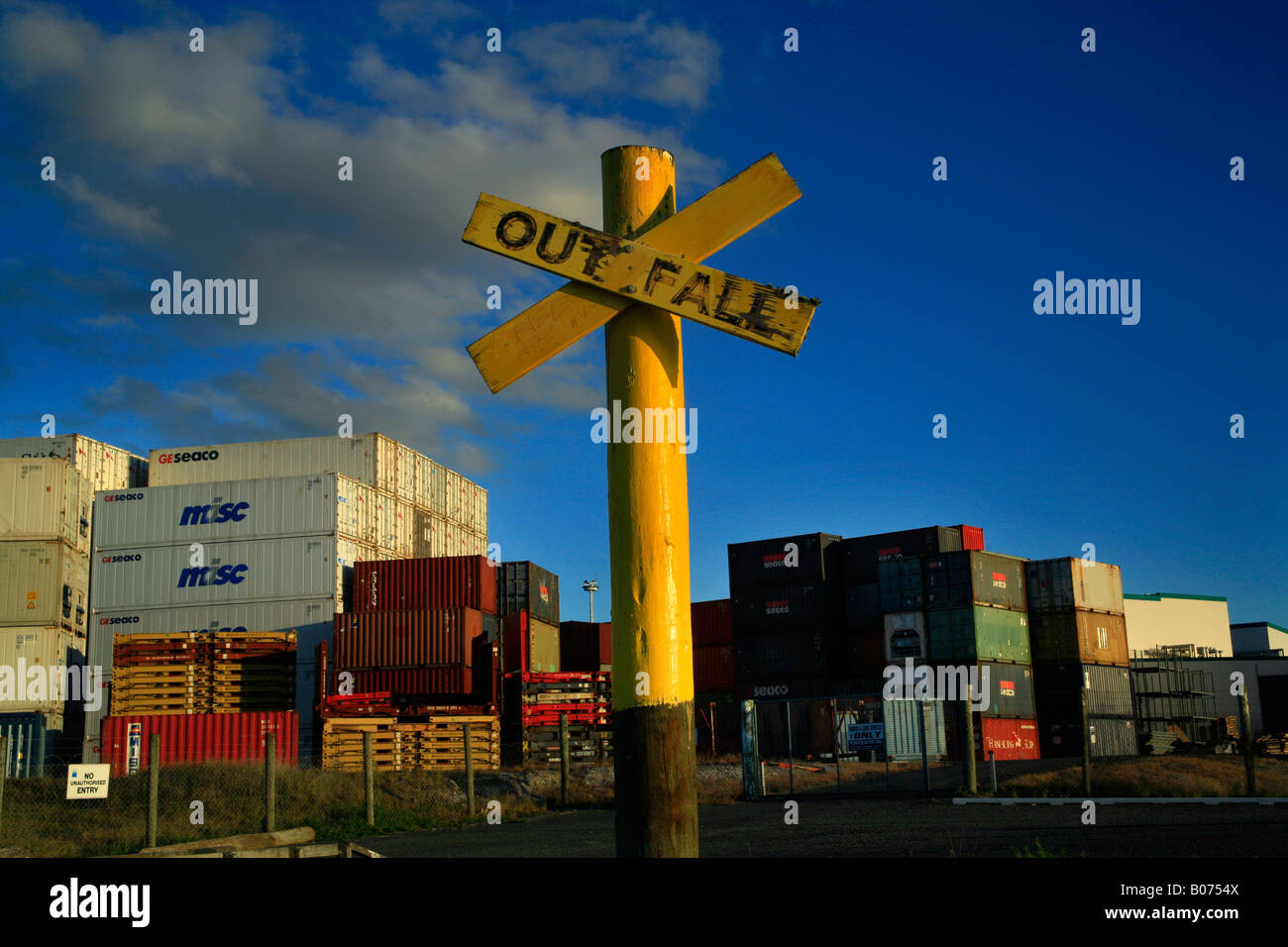 The container terminal and overseas wharf, Port Of Tauranga, western ...