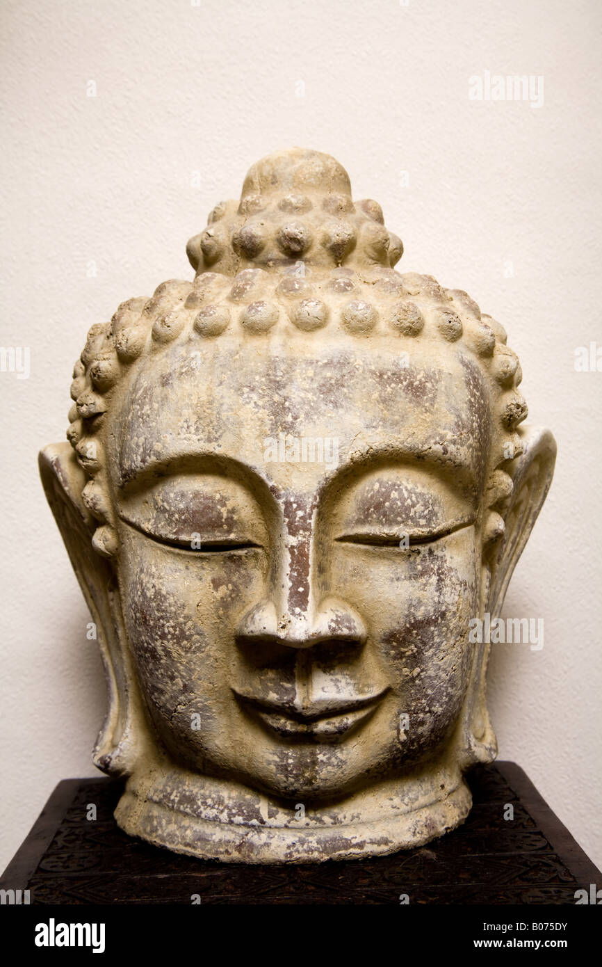 Thai stone Buddha statue Stock Photo - Alamy