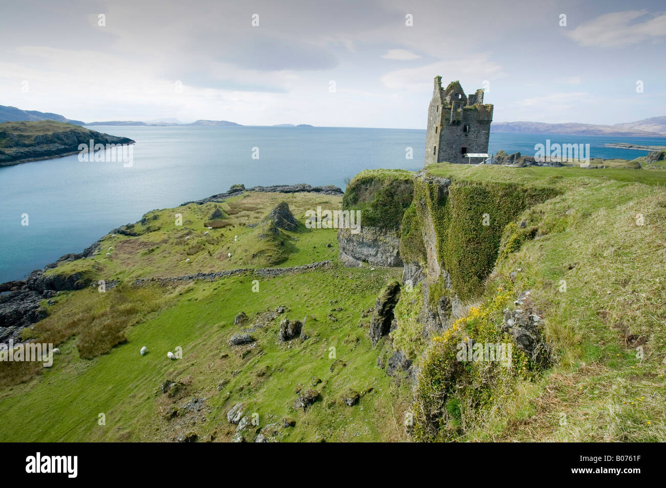 Gylen Castle at Lower Gylen on the Isle of Kerrera off Oban Scotland UK ...