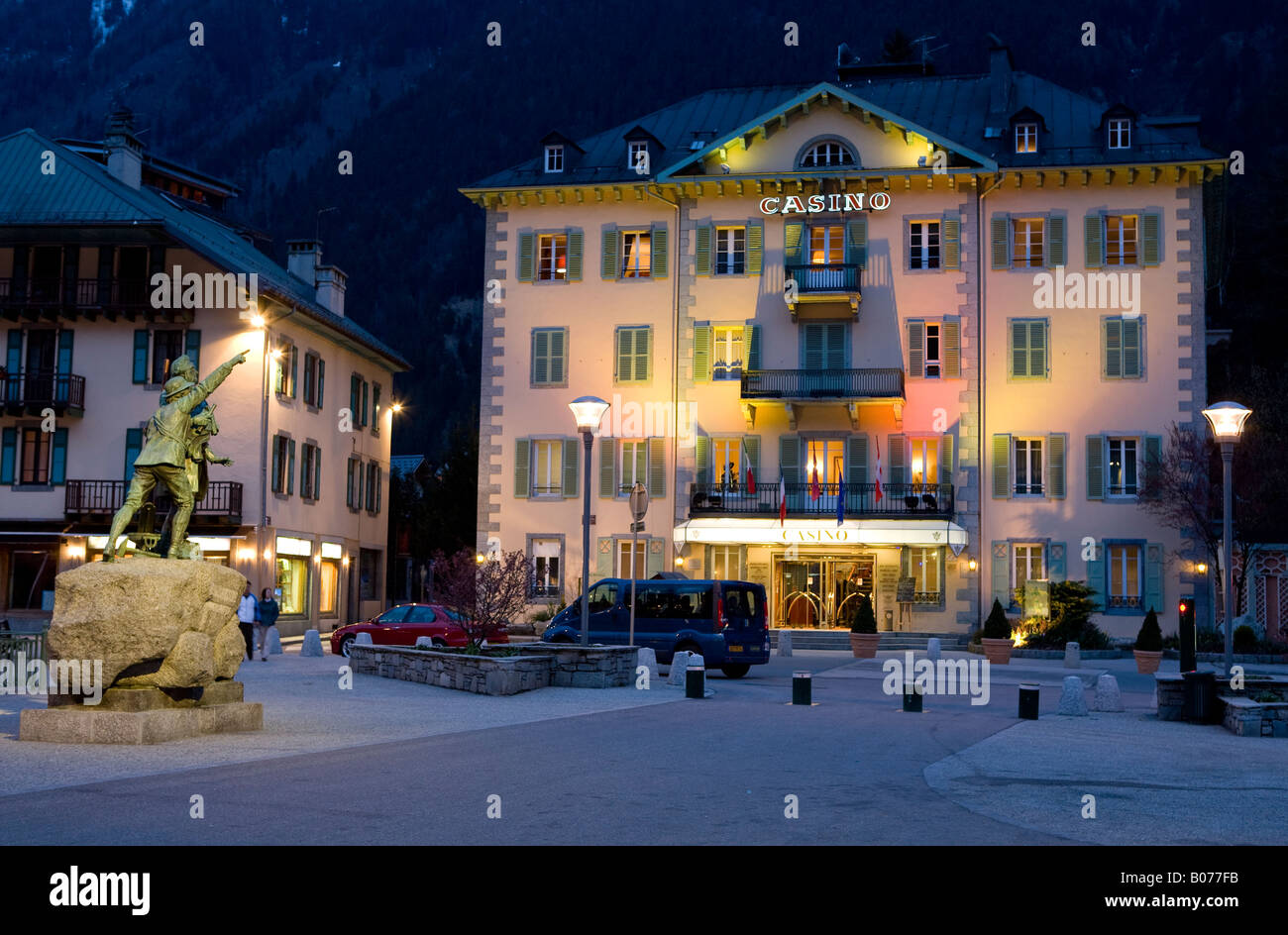 Chamonix town night france hi-res stock photography and images - Alamy
