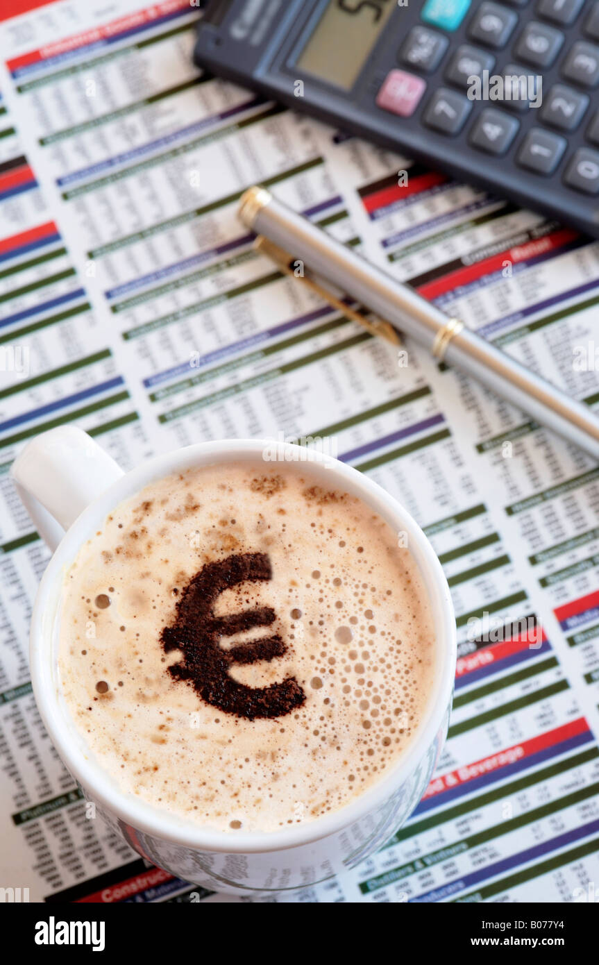 Euro symbol in coffee Stock Photo - Alamy