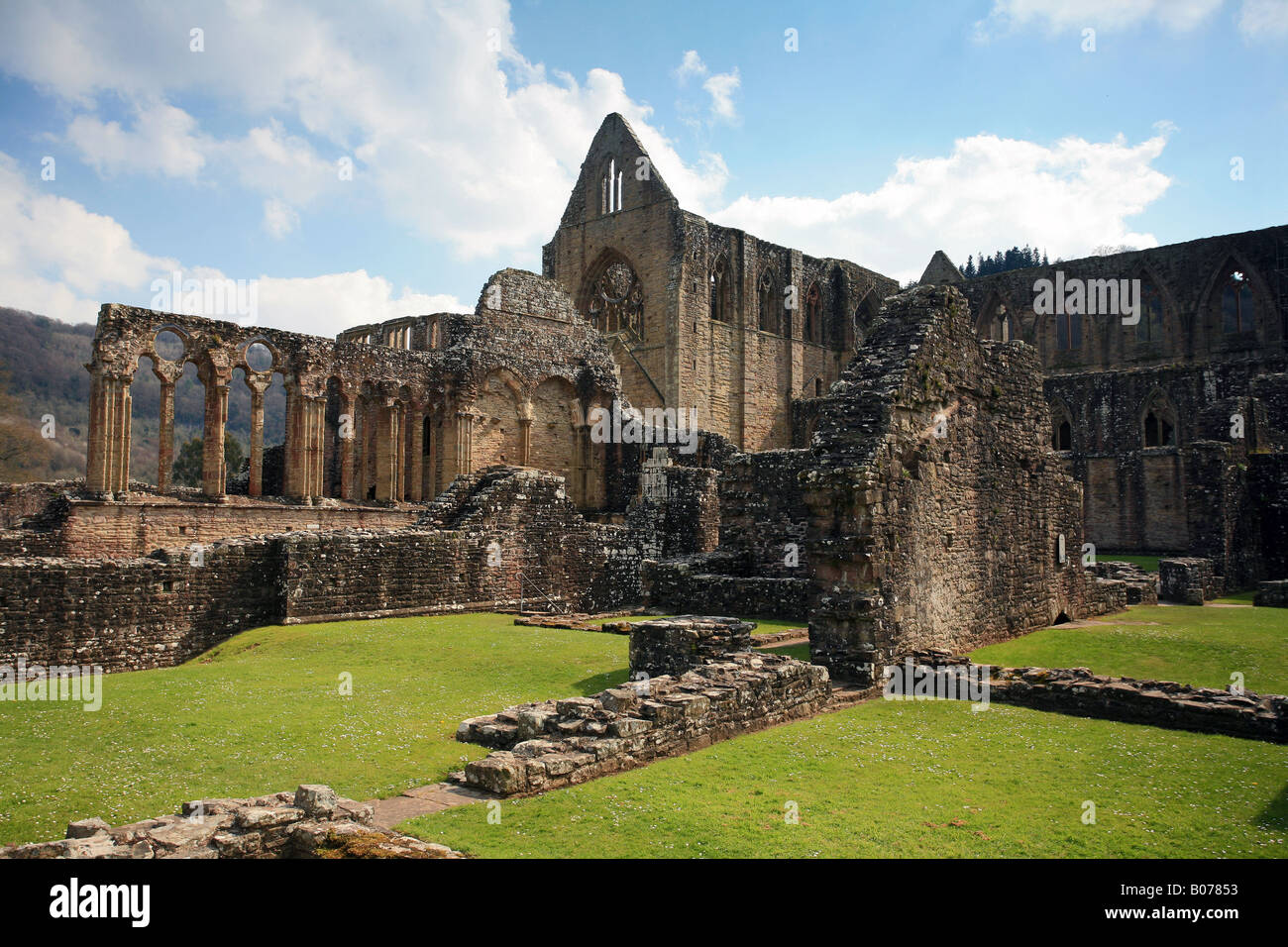 Tintern Abbey ruins Monmouthshire Wales UK Stock Photo - Alamy