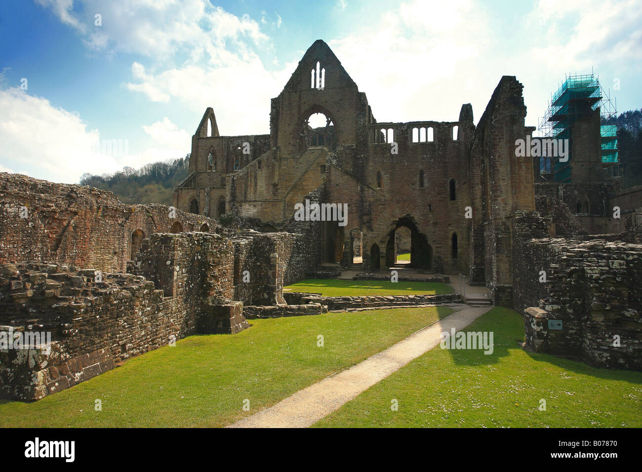 Tintern Abbey ruins Monmouthshire Wales UK Stock Photo - Alamy