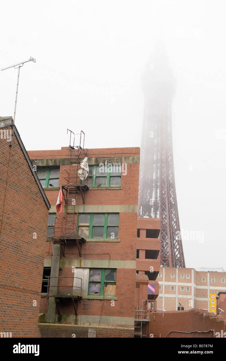 Tower in the mist Stock Photo - Alamy