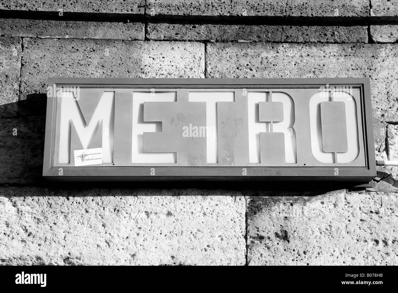 metro underground sign Paris France Stock Photo - Alamy
