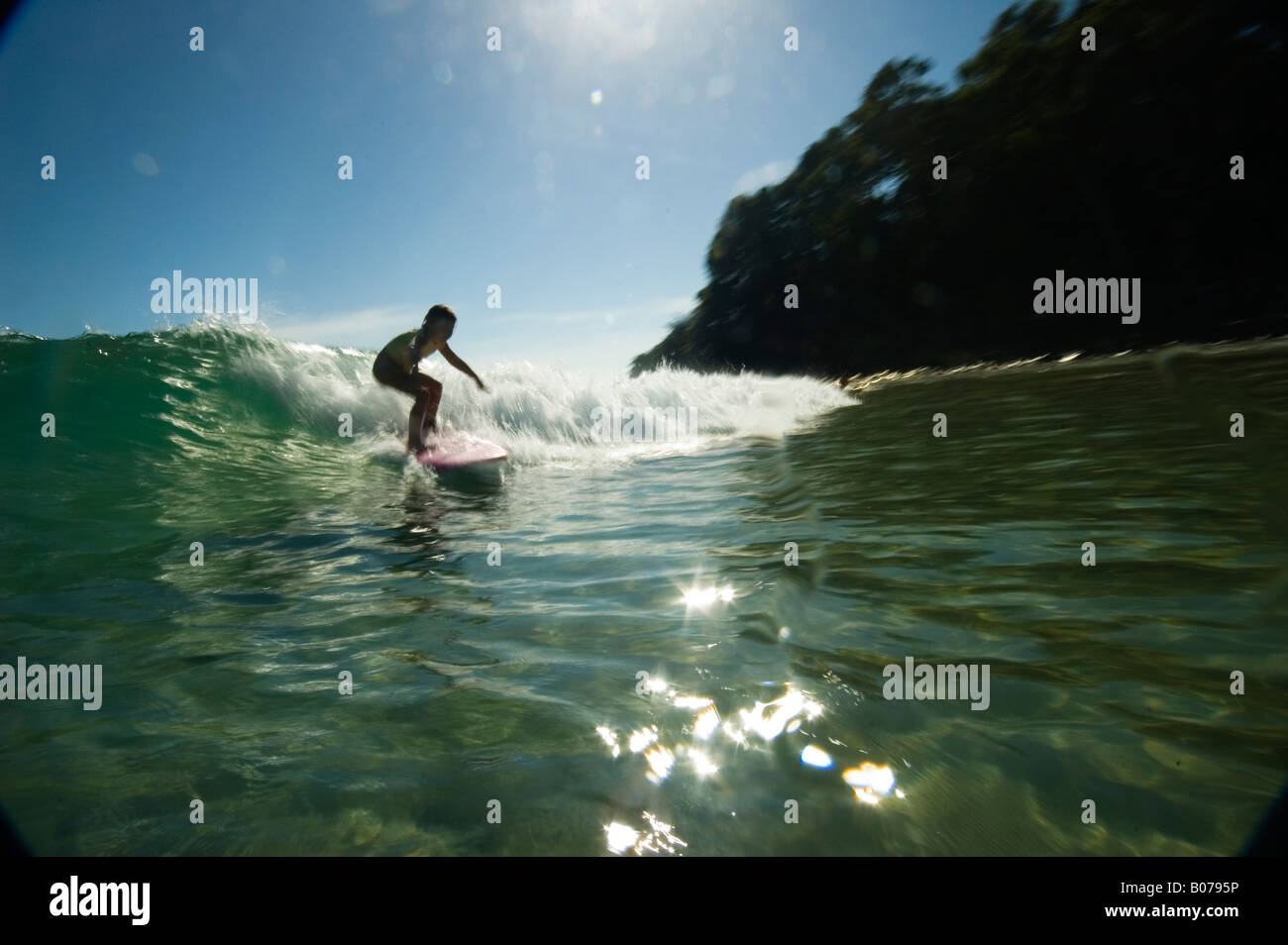 Young surfer first point Noosa Stock Photo - Alamy
