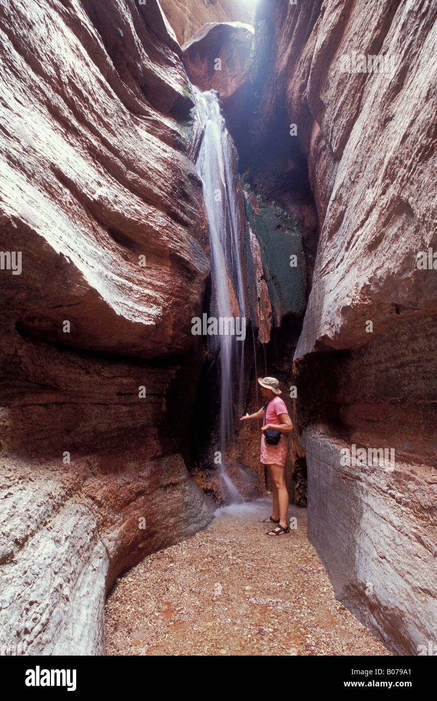 Woman in Saddle Canyon, Grand Canyon National Park, Arizona Stock Photo - Alamy