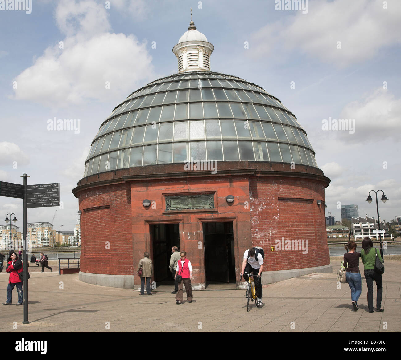 River Thames foot tunnel, Greenwich, London Stock Photo - Alamy