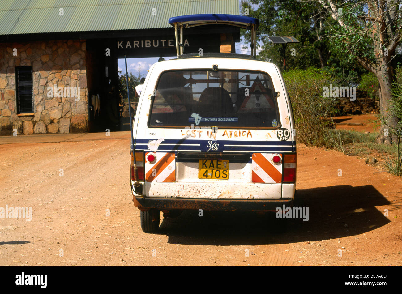 Safari tour bus Kenya Stock Photo - Alamy