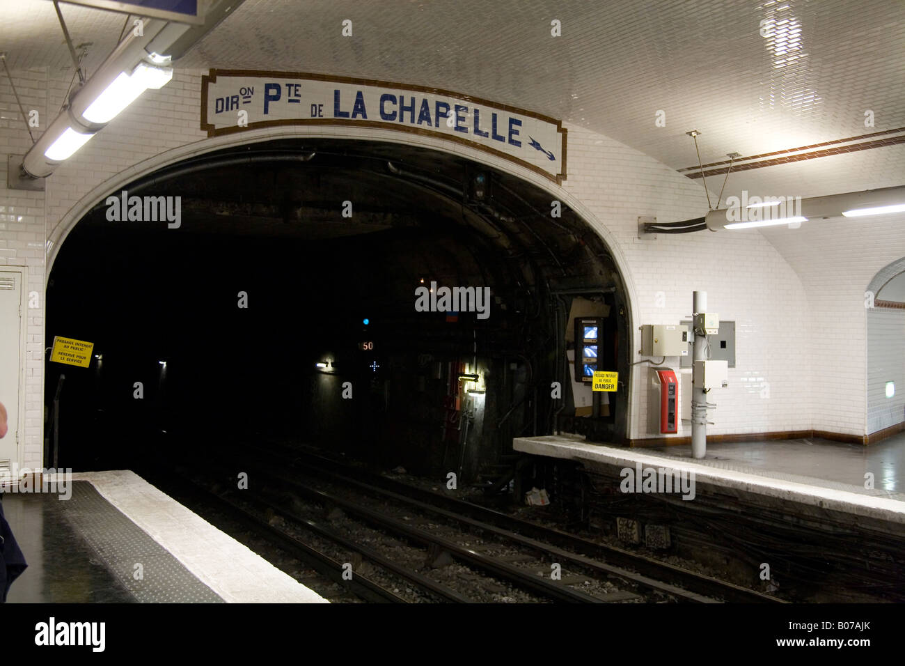 Underground metro train station Paris France Stock Photo - Alamy