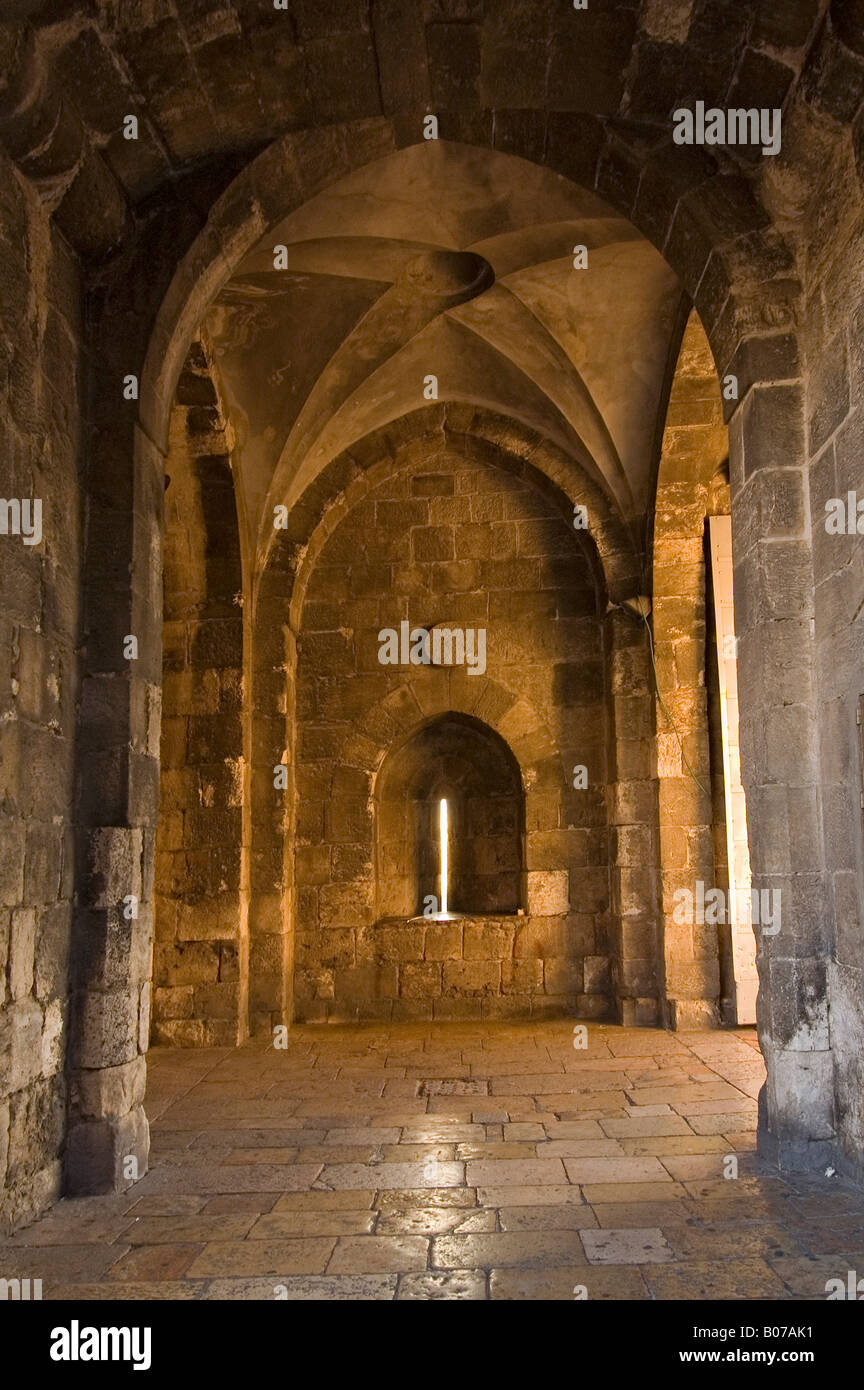 An embrasure sometimes called a crenel or crenelle inside the stone ...