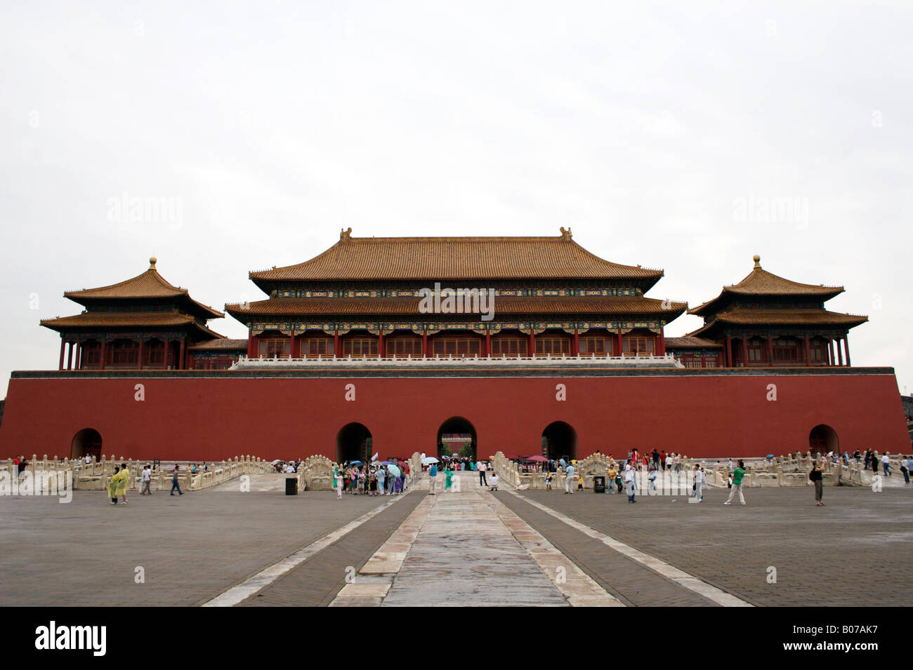 The meridian gate from inside the Forbidden City Beijing China Stock ...