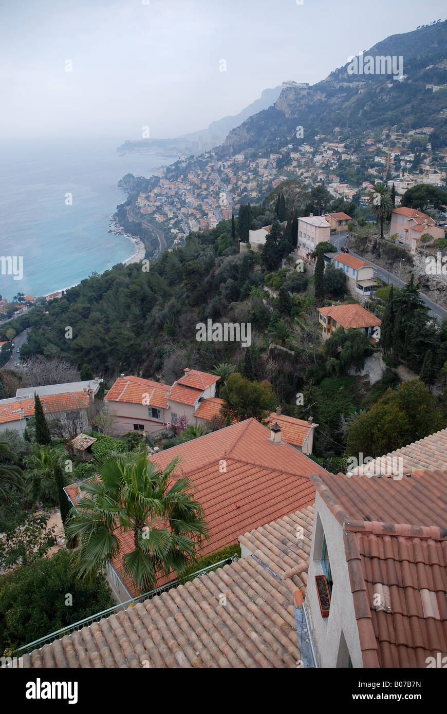 Menton roqueburne france landscape sea monaco Stock Photo - Alamy