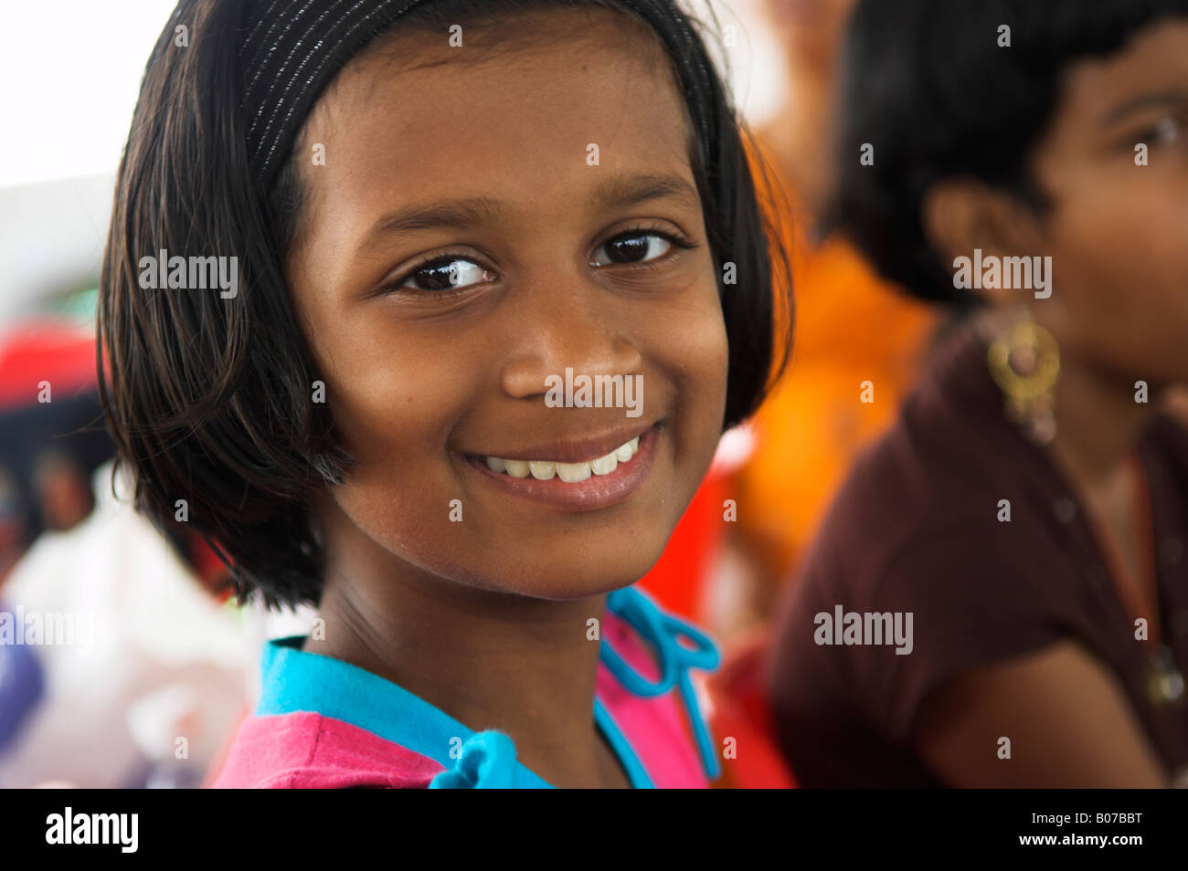 Portrait of young Indian girl in Mumbai Maharashtra India Stock Photo ...