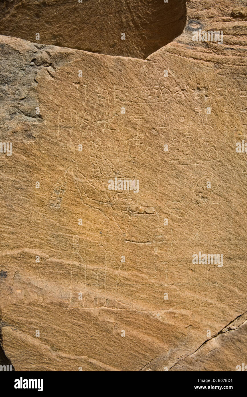 Ancient Graffiti in the quarries at Wadi Hammamat, Red Sea Hills of ...