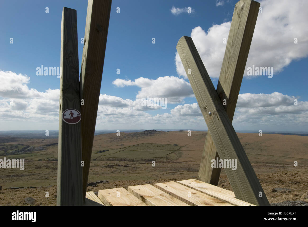 Access stile on Dartmoor, Devon Stock Photo - Alamy