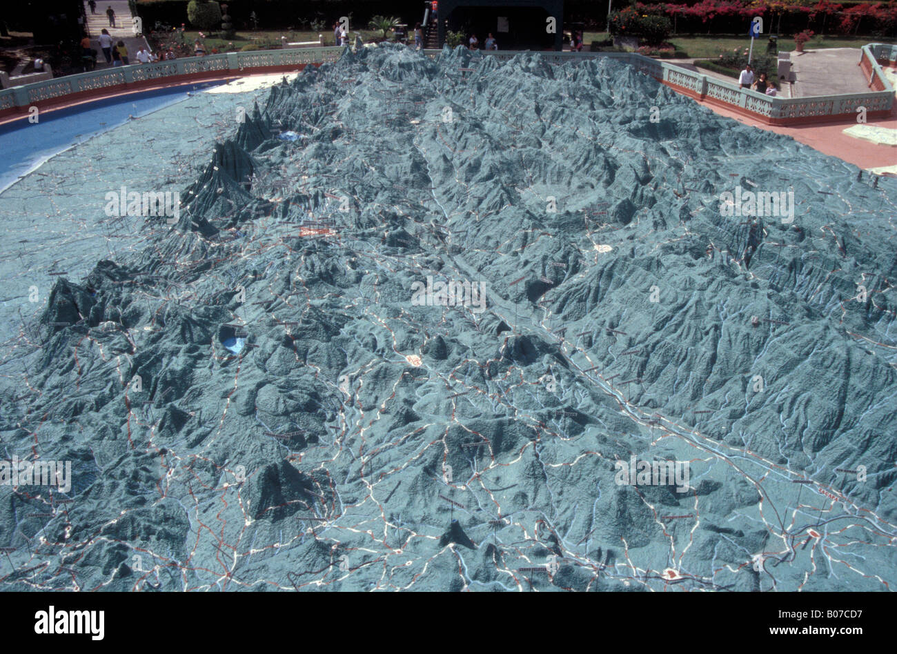 The Mapa en Relieve, a giant relief map of Guatemala in Parque Minerva ...