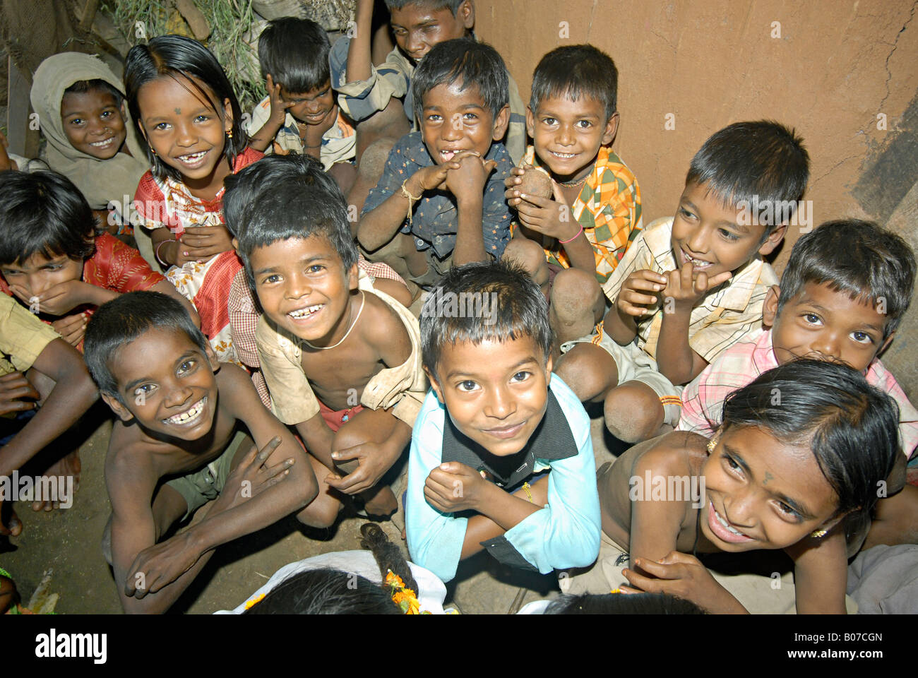 A group of children. Thakkar tribe Stock Photo - Alamy