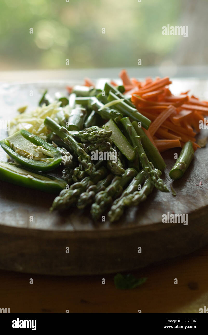 Vegetables in preparation for a meal Stock Photo - Alamy