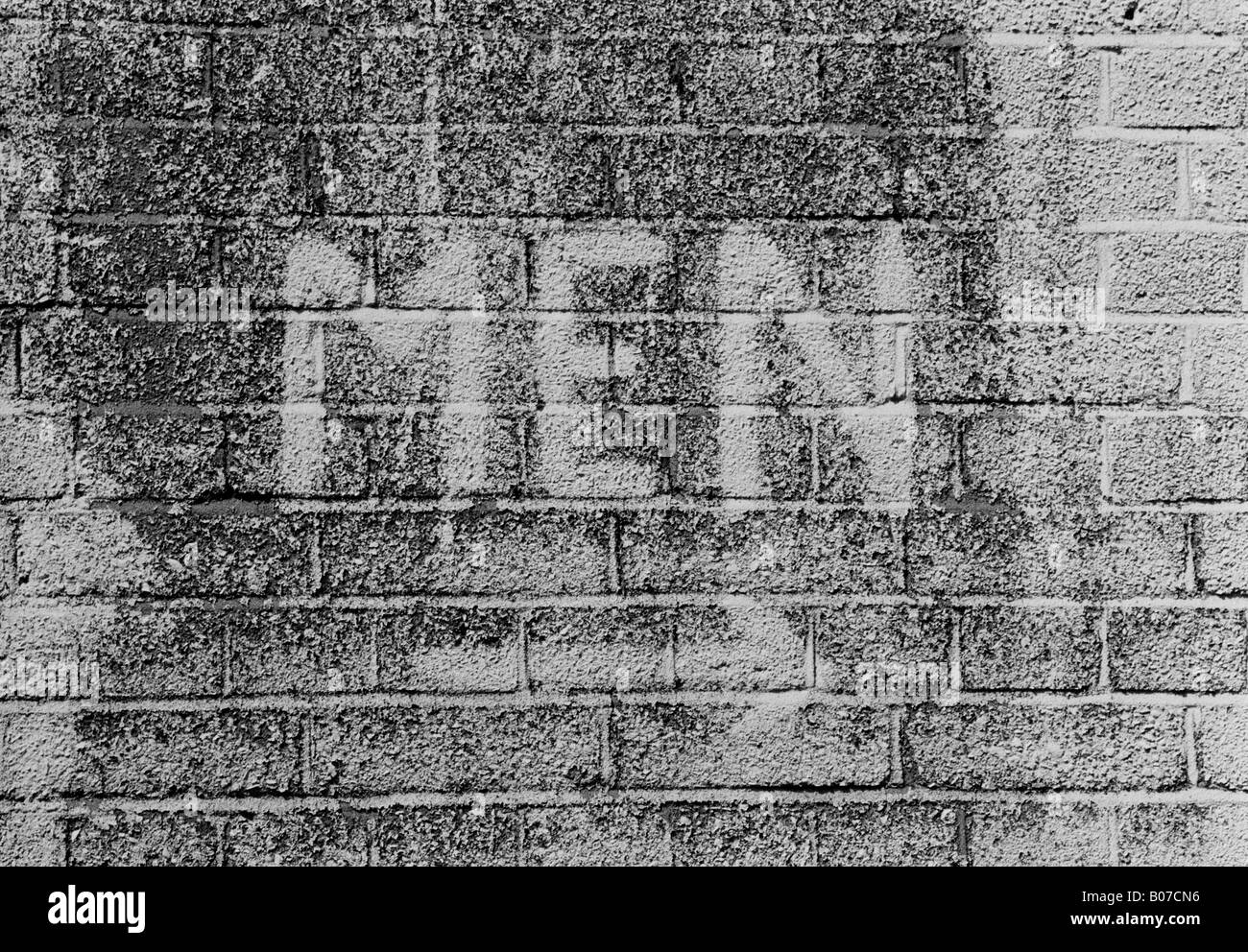 'Mes that way'. Toilet sign Stock Photo - Alamy